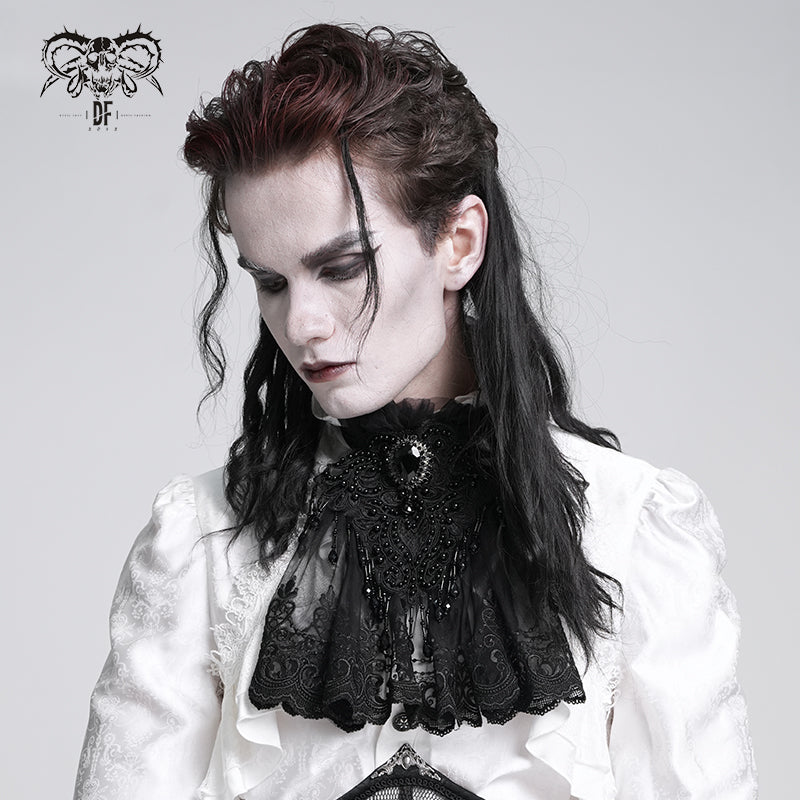 AS206 Lace fringe beaded gothic men bow tie – Devil Fashion Official