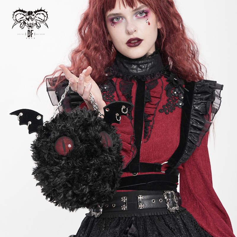 AS229 Gothic Curly Briquette Devil Round Bag – Devil Fashion Official